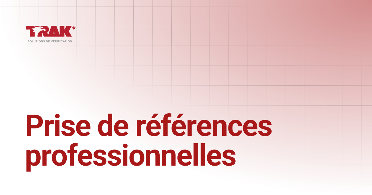 Prise de références professionnelles | Docs - fr