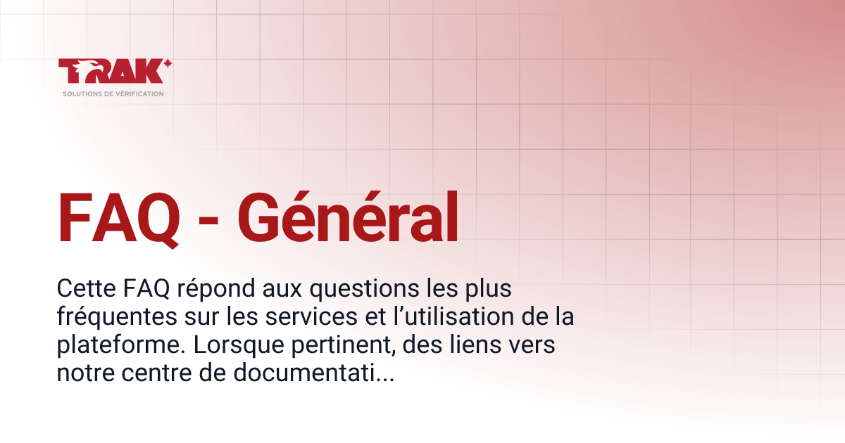 FAQ - Général | Docs - fr